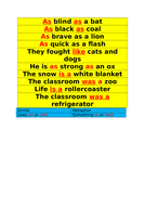 Similes and Metaphors: OBSERVATION | Teaching Resources