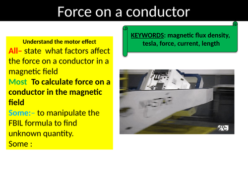 GCSE 9-1 Physics Electromagnetism FBIL calculations | Teaching Resources
