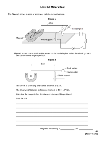 GCSE 9-1 Physics Electromagnetism FBIL calculations | Teaching Resources