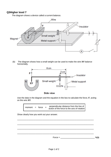GCSE 9-1 Physics Electromagnetism FBIL calculations | Teaching Resources