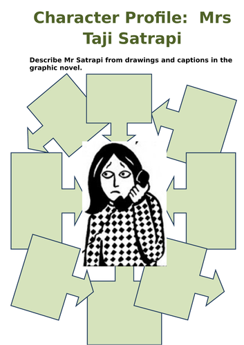 Persepolis - Character profile Mrs Taji Satrapi | Teaching Resources