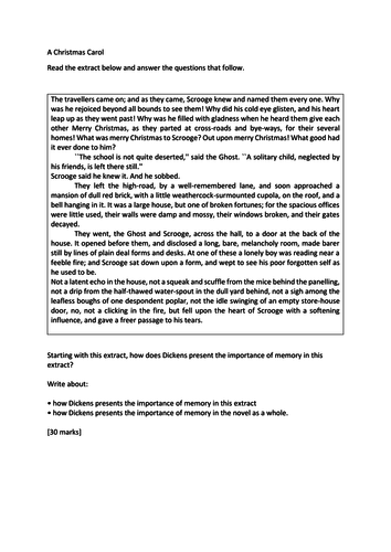 A Christmas Carol Stave II | Teaching Resources