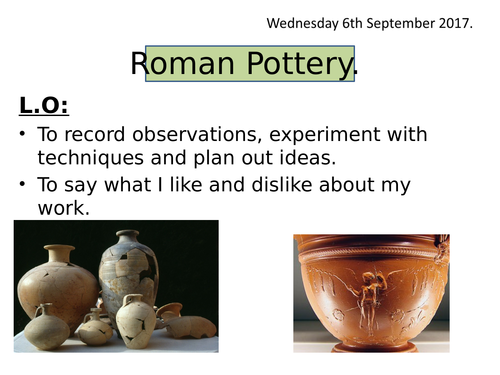 Art Roman pottery year 3/4 | Teaching Resources