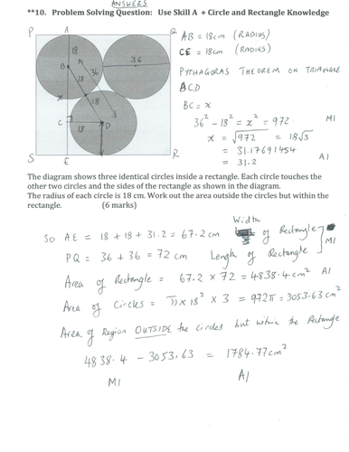 9 1 Gcse Maths Problem Solving 3 Teaching Resources