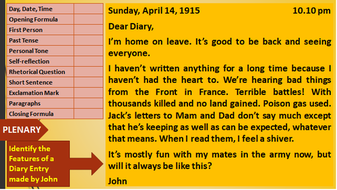 DIARY WRITING READY TO USE PRESENTATION by john421969 - Teaching ...