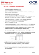 OCR Maths: Foundation GCSE - Section Check In Test 11 Probability ...