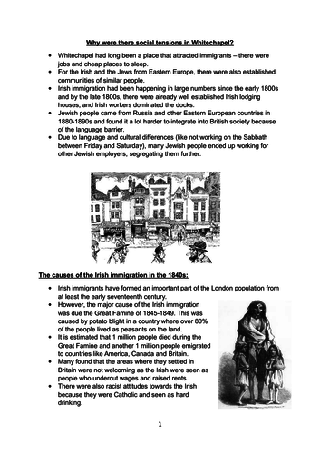 Whitechapel Case Study - Edexcel 9-1 - Crime and Punishment - Lessons ...