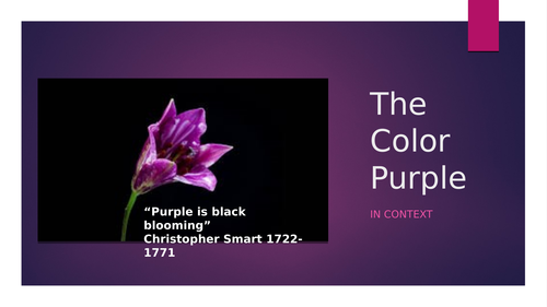 The Color Purple | Teaching Resources
