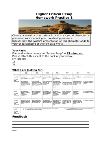 Sunset Song - Lewis Grassic Gibbons | Teaching Resources