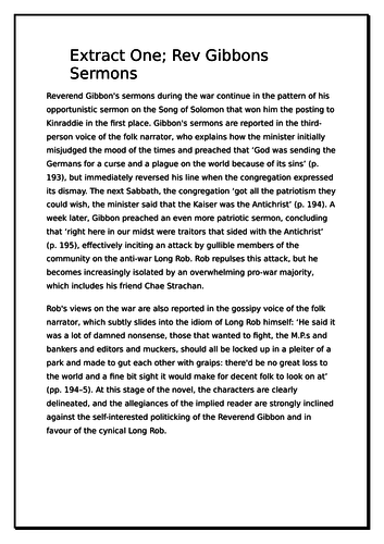 Sunset Song - Lewis Grassic Gibbons | Teaching Resources