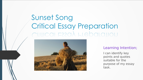 Sunset Song - Lewis Grassic Gibbons | Teaching Resources