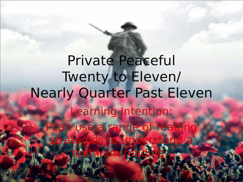 Private Peaceful - Michael Morpurgo | Teaching Resources