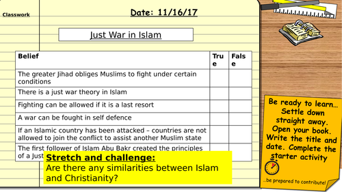 AQA 9-1 GCSE Religious Studies: Themes - Peace and Conflict. Islam and ...