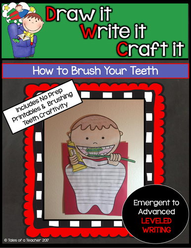 How to Brush Your Teeth Writing Craftivity | Teaching Resources