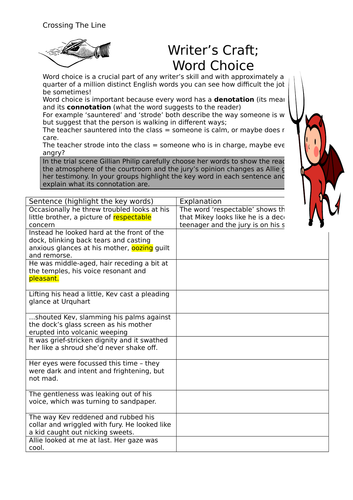 Crossing The Line - Gillian Philips | Teaching Resources