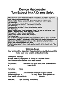 Demon Headmaster - Gillian Cross (Play) | Teaching Resources