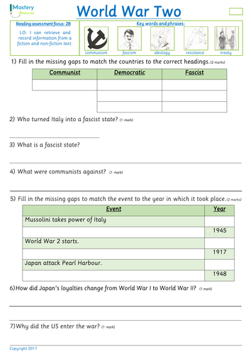 World War 2 by DK Comprehension KS2 | Teaching Resources