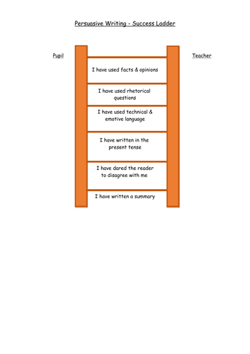 Set of 8 Non-Fiction Writing Success Ladders - ideal for self, peer and ...