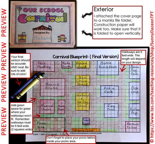 Project Based Learning: Area & Perimeter {Design a School Carnival ...