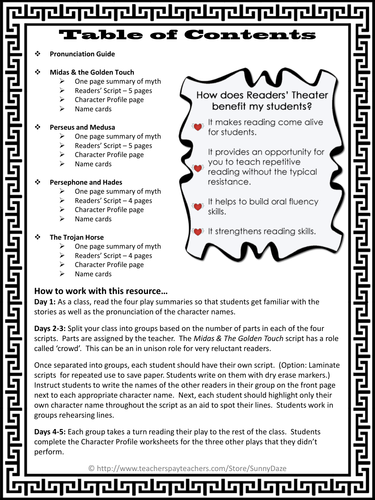 Greek Mythology Readers' Theater {scripts & stories} | Teaching Resources