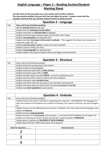 Free Resource - AQA GCSE Language Paper 1 City of the Beasts ASSESSMENT ...