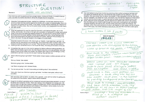 Free Resource - AQA GCSE Language Paper 1 City of the Beasts ASSESSMENT ...