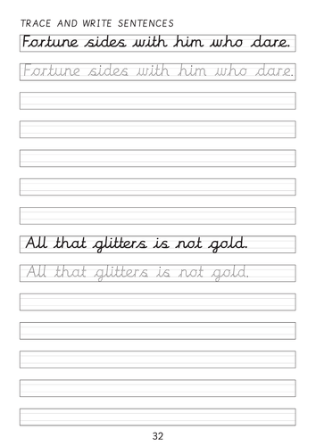 Cursive handwriting book 2 with letters, words and sentences | Teaching ...