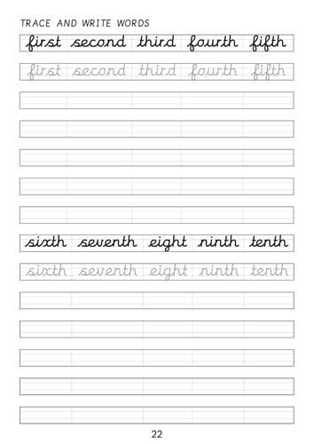 Cursive handwriting book 2 with letters, words and sentences | Teaching ...