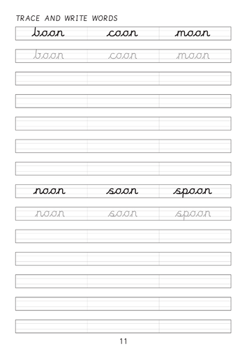 Cursive handwriting book 2 with letters, words and sentences | Teaching ...