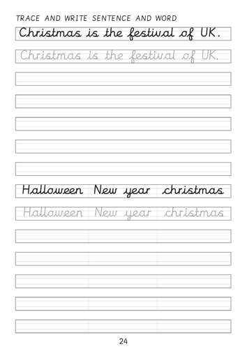 Cursive handwriting book 2 with letters, words and sentences | Teaching ...