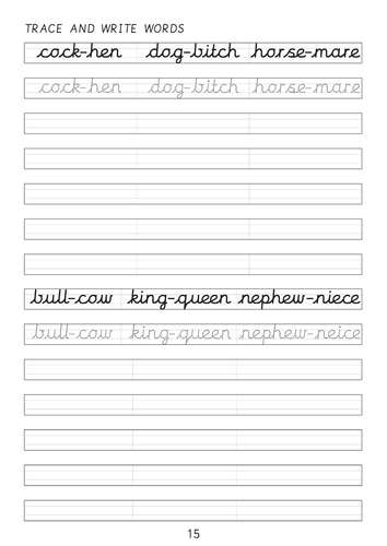 Cursive handwriting book 2 with letters, words and sentences | Teaching ...