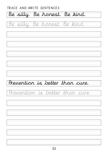 Cursive handwriting book 2 with letters, words and sentences | Teaching ...