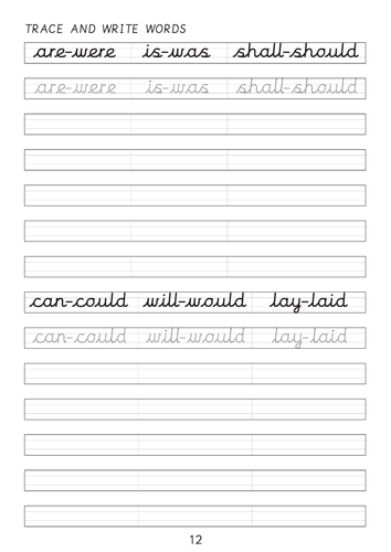 Cursive handwriting book 2 with letters, words and sentences | Teaching ...