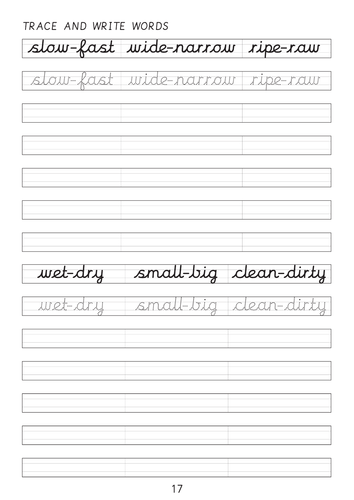 Cursive handwriting book 2 with letters, words and sentences | Teaching ...