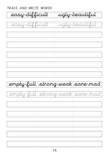 Cursive handwriting book 2 with letters, words and sentences | Teaching ...