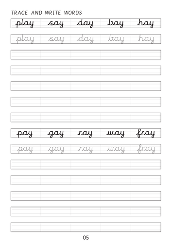Cursive handwriting book 2 with letters, words and sentences | Teaching ...