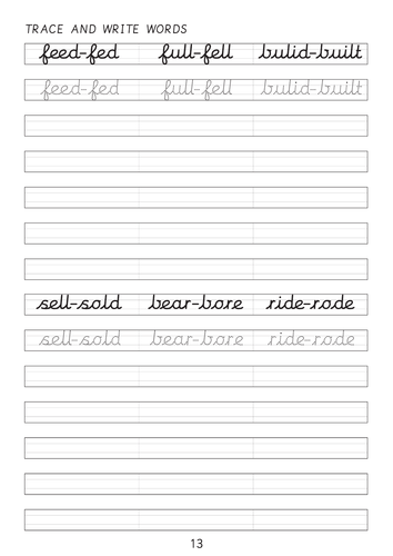 Cursive handwriting book 2 with letters, words and sentences | Teaching ...