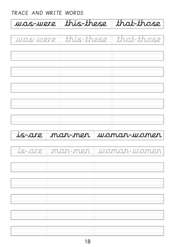 Cursive handwriting book 2 with letters, words and sentences | Teaching ...