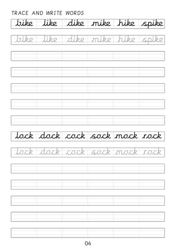 Cursive handwriting book 2 with letters, words and sentences | Teaching ...