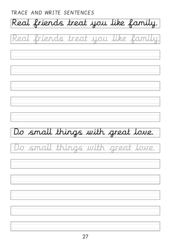 Cursive handwriting book 2 with letters, words and sentences | Teaching ...