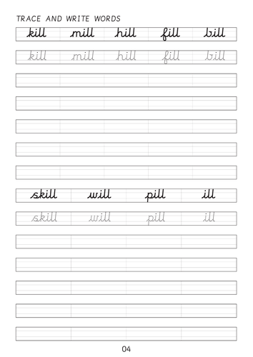 Cursive handwriting book 3 with letters, words and sentences | Teaching ...