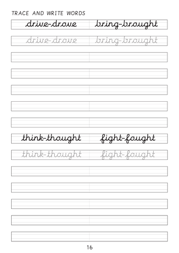 Cursive handwriting book 3 with letters, words and sentences | Teaching ...