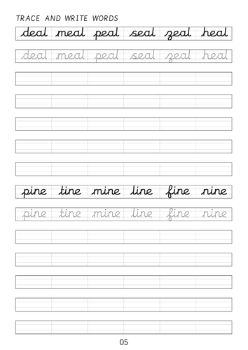 Cursive handwriting book 3 with letters, words and sentences | Teaching ...