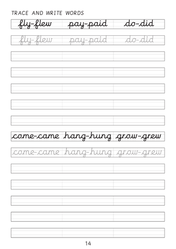 Cursive handwriting book 3 with letters, words and sentences | Teaching ...