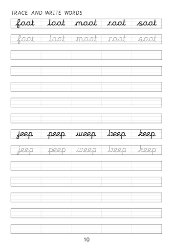 Cursive handwriting book 3 with letters, words and sentences | Teaching ...