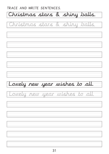 Cursive handwriting book 3 with letters, words and sentences | Teaching ...