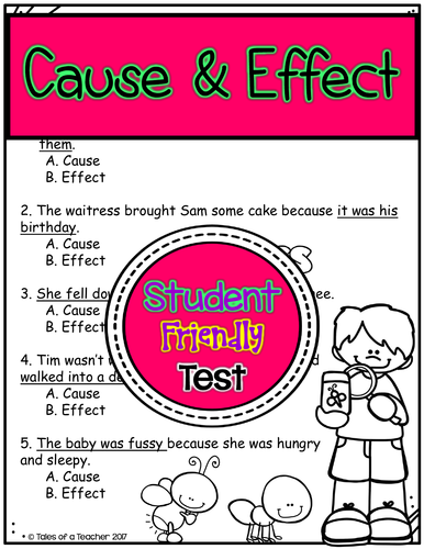 Cause and Effect Test | Teaching Resources
