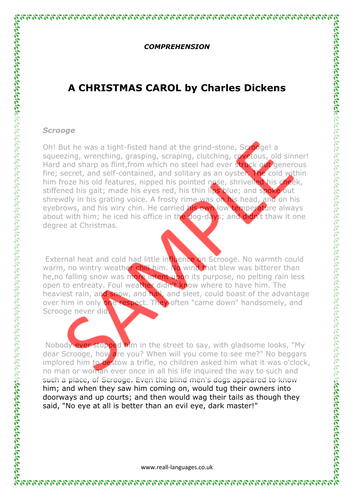 A Christmas Carol (2): English Comprehension and Activities | Teaching ...