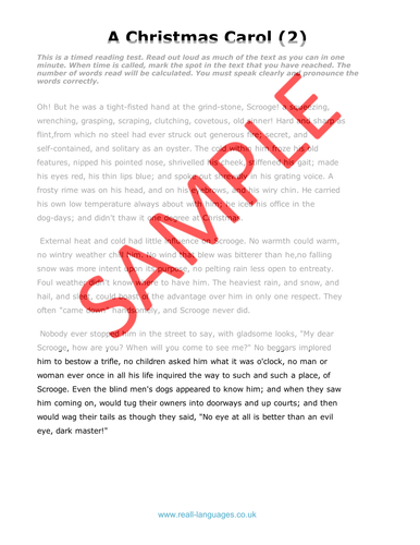 A Christmas Carol (2): English Comprehension and Activities | Teaching ...