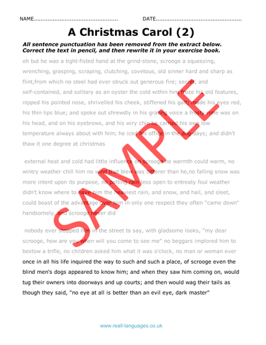 A Christmas Carol (2): English Comprehension and Activities | Teaching ...